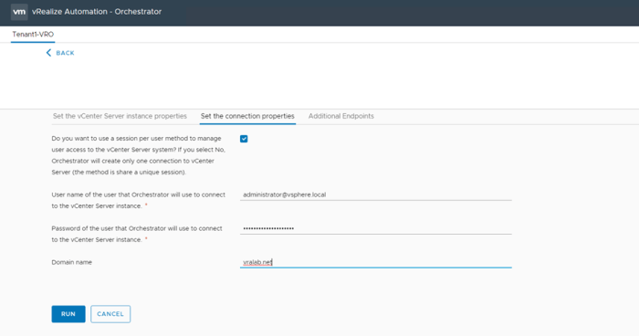 Configure vRealize Orchestrator – Add a vCenter Server Instance – vCloudInsights